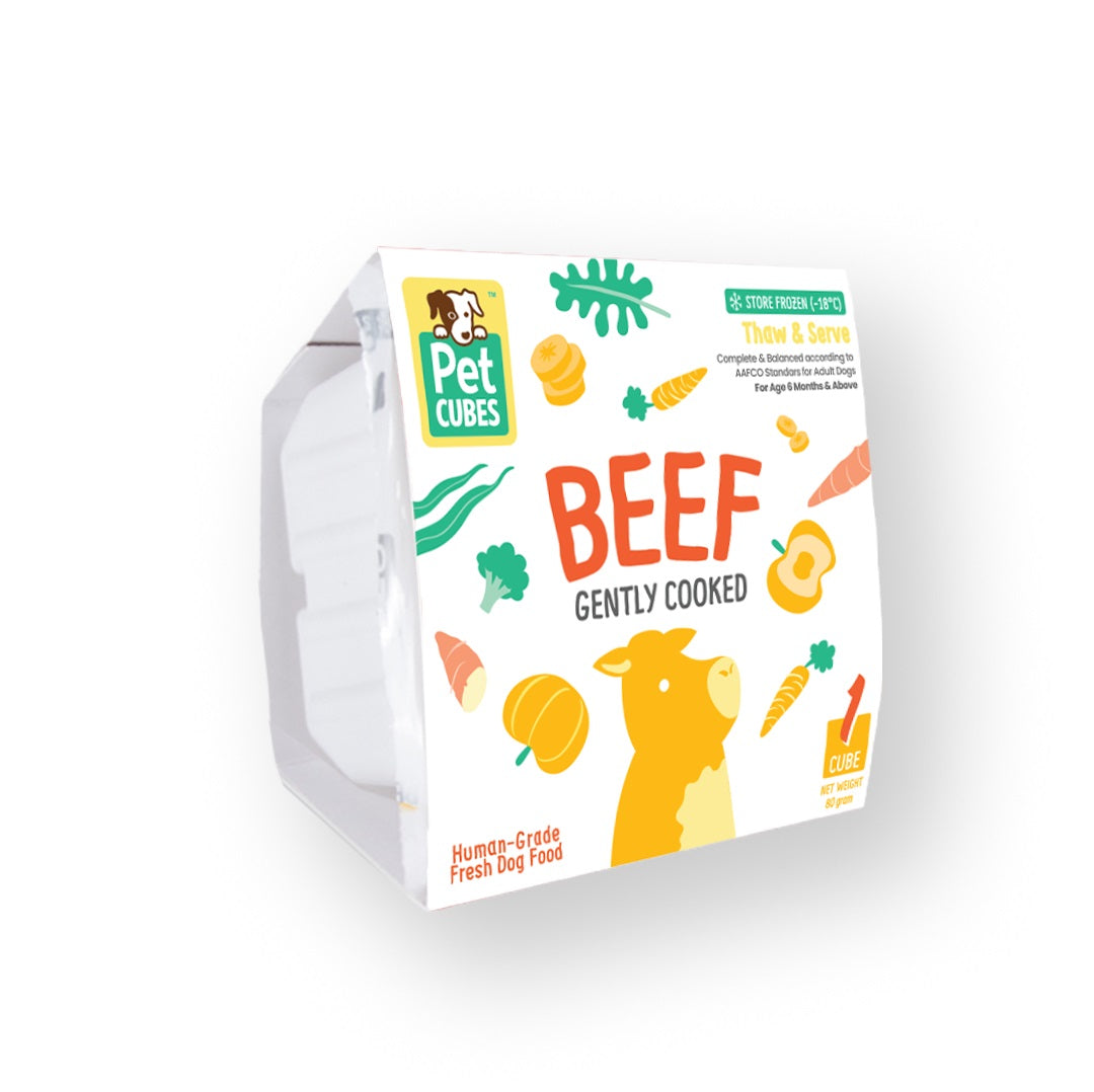 Single Cube for Dogs - Gently Cooked Beef – PetCubes