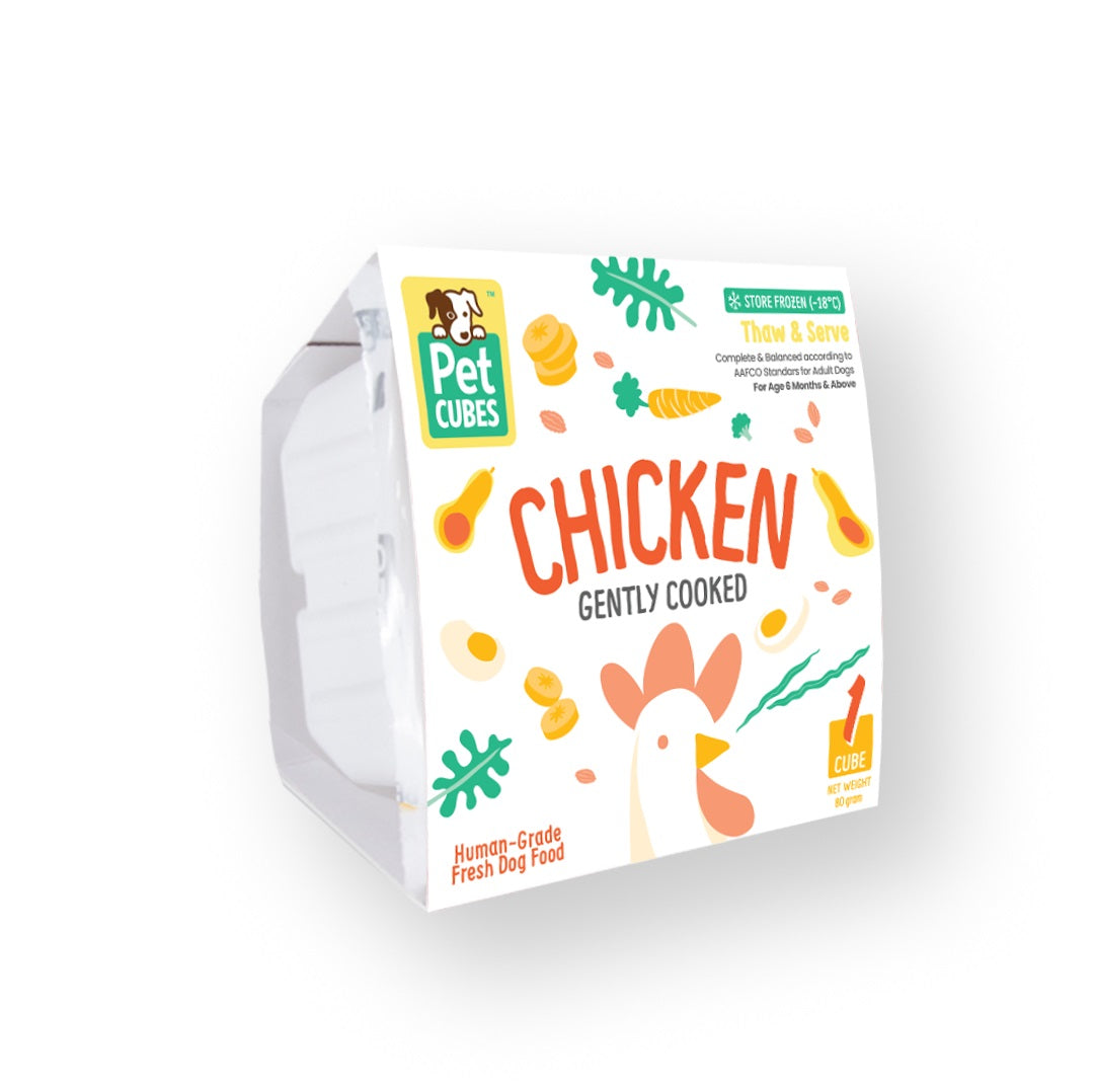 Single Cube for Dogs - Gently Cooked Chicken – PetCubes